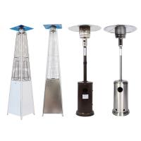 China Stainless Steel Gas Patio Heater 1200-2300mm Height CE ETL Certified Smokeless Flame Heater for Restaurant Indoor Outdoor for sale