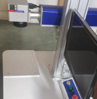 China 30w 40w 60w wuhan fiber co2 split laser marking machine/Leather plastic marking machine for sale