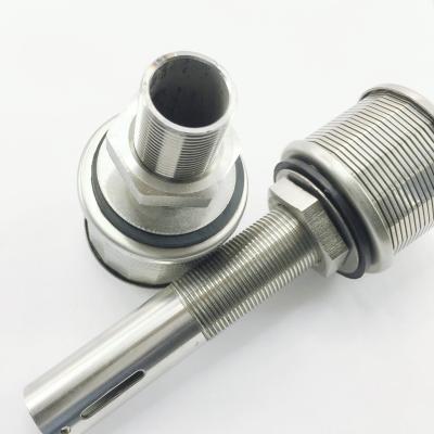 China Stainless Steel 304 316L Wedge Wire Johnson Screen Filter Pipe 300 Micron Slot Water Well Screen for sale