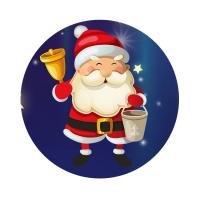 China Christmas Printed Packaging Adhesive Sticker Printing Roll Label Art paper Stickers for sale