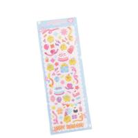 China Top Sale Waterproof Custom Transparent Kiss Cut Korean Deco Glitter Sticker Sheets for sale