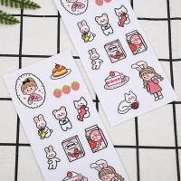China Top Sale Waterproof Custom Transparent Kiss Cut Korean Deco Glitter Sticker Sheets for sale