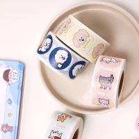 China Round Circle Label Waterproof Plastic Sticker Roll for Thanks Giving for sale