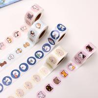 China Round Circle Label Waterproof Plastic Sticker Roll for Thanks Giving for sale