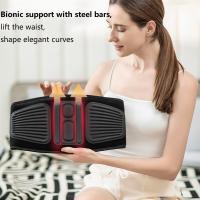 China Rechargeable Waist Massage Belt Hot Wave Lumbar Support Vibration Red Light Therapy for sale