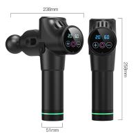 China ROHS Brushless Motor Handheld Massager Gun Cordless 30 Speeds LCD Touch Screen for sale