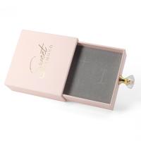 China Custom Printed Pink Bracelet Satin Jewelry Box Small Brooch Gift Boxes For Packiging for sale