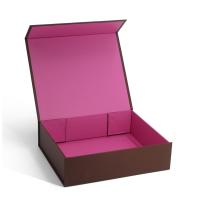 China Custom Logo Printed Cardboard Small Medium Magnet Boxes Purple Pink Magnetic Gift Box for sale