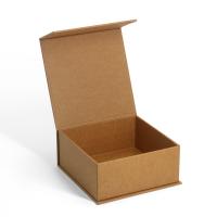 China Custom Cardboard A5 Square Creative Foldable Magnetic Kraft Gift Box With Lid for sale