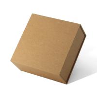 China Custom Cardboard A5 Square Creative Foldable Magnetic Kraft Gift Box With Lid for sale