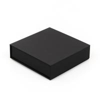 China Custom Eid Favor Box Rigid Hard Easy Fold Black Magnetic Gift Boxes With Dividers for sale