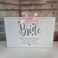 China Custom Logo Printed Luxury Large Big Bridal Wedding Dress Gown Packaging Box for sale
