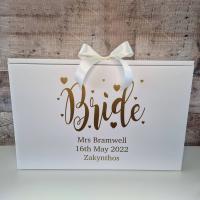 China Custom Logo Printed Luxury Large Big Bridal Wedding Dress Gown Packaging Box for sale