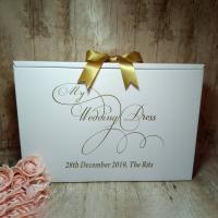 China Custom Logo Printed Luxury Large Big Bridal Wedding Dress Gown Packaging Box for sale