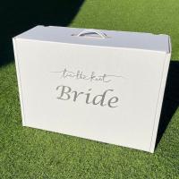 China Custom Logo Printed Luxury Large Big Bridal Wedding Dress Gown Packaging Box for sale