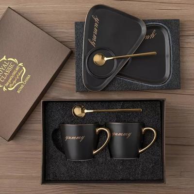 China Custom Printed Free Design Mug Set Gift Box Ceramic Coffee Cups Gift Box for sale