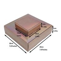 China Custom Logo Print Holographic Hologram Gift Party Paper Box Laser Cosmetics Package Shipping Box for sale