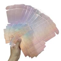 China Custom Logo Print Holographic Hologram Gift Party Paper Box Laser Cosmetics Package Shipping Box for sale