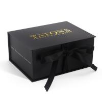 China Custom Gold Foil Printed Magnet Magnetic Satin Jewelry Packaging Gift Close Box For Ring for sale