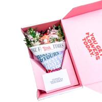 China Custom Logo Print Delivery Shipping Flower Box 2022 Gift Box For Flower Store for sale