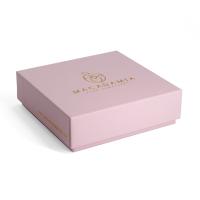 China Pink White Lid And Base Paper Cardboard Jewelry Box Custom Kraft Packaging Box With Insert Foam for sale