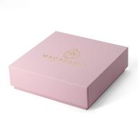 China Pink White Lid And Base Paper Cardboard Jewelry Box Custom Kraft Packaging Box With Insert Foam for sale