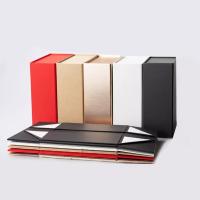 China Custom Logo Wedding Dress Rigid Magnetic Folding Cardboard Packaging Paper Gift Box With Ribbon Closure for sale