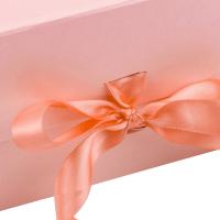 China Personalized Wedding Welcome Gift Bridal Party Favor Box Magnetic Closure Box With Satin Ribbon for sale