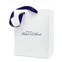 China Custom Craft Christmas Gift Favour Paper Bags White Luxury Paper Bag Thank You Bags For Boutique for sale