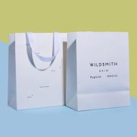 China Custom Printed Your Own Logo White Brown Kraft Gift Craft Shopping Paper Bag With Handles for sale