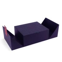 China Custom Logo Printed Cardboard Two Open Gift Box With Double Door Cosmetic Packaging Box for sale