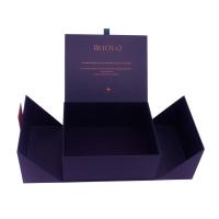 China Custom Logo Printed Cardboard Two Open Gift Box With Double Door Cosmetic Packaging Box for sale