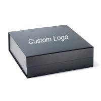 China Custom Printed Luxury Black Magnetic Gift Box Wholesale Gift Boxes With Magnetic Lid for sale