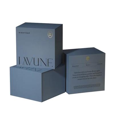 China Custom Sleeve Candle Box 10oz Black And Gold Candle Box Luxury Candle Packaging Gift Boxes With Insert for sale