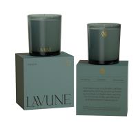 China Custom Sleeve Candle Box 10oz Black And Gold Candle Box Luxury Candle Packaging Gift Boxes With Insert for sale