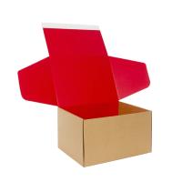 China Custom Self Seal Adhesive Packaging Boxes Easy Tear Strip Zipper Mailing Mailer Shipping Box With Zipper for sale