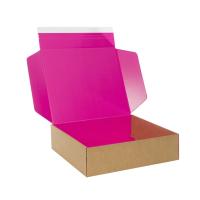 China Custom Self Seal Adhesive Packaging Boxes Easy Tear Strip Zipper Mailing Mailer Shipping Box With Zipper for sale