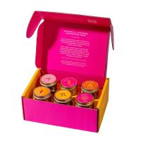 China Custom Logo Print Spice Packaging Box 3 Jar Jam Boxes Small Carton Packaging Box For Herbs for sale