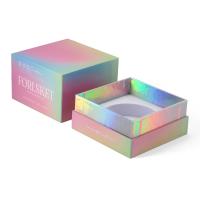 China Luxury Holographic Scented Candle Packaging Boxes Hologram Paper Gift Box With Lid for sale