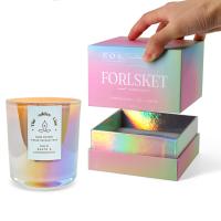 China Luxury Holographic Scented Candle Packaging Boxes Hologram Paper Gift Box With Lid for sale
