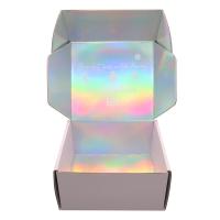 China Custom Logo E Flute Holographic Corrugated Clothing Shipping Mailer Box For Woman Underwear for sale