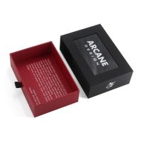 China Custom Luxury Drawer Sliding Wine Opener Set Gift Packaging Paper Boxes With Pvc Window for sale