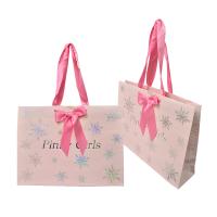 China Custom Printed Pink Matte Laminated Shopping Euro Tote Paper Bag With Logos for sale