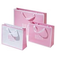 China Custom Printed Pink Matte Laminated Shopping Euro Tote Paper Bag With Logos for sale