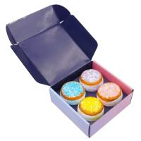 China Recyclable Corrugated Cardboard Mailer Box Bath Bomb Gift Shipping Box Custom Logo for sale