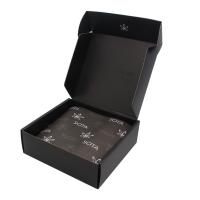 China Custom Logo Skincare Packaging Box Beauty Black Mailing Shipping Mailer Box With Inserts for sale
