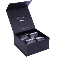 China Custom Luxury Book Shaped Rigid Paper Glass Tumbler Box Packaging Magnetic Gift Boxes With EVA Foam Insert for sale