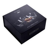 China Custom Luxury Book Shaped Rigid Paper Glass Tumbler Box Packaging Magnetic Gift Boxes With EVA Foam Insert for sale
