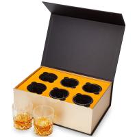 China Custom Luxury Book Shaped Rigid Paper Glass Tumbler Box Packaging Magnetic Gift Boxes With EVA Foam Insert for sale