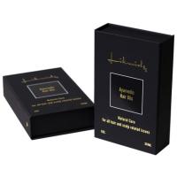 China Custom Printing Eco Friendly Black Hair Oil Packaging Magnet Rigid Paper Box With Foam Insert for sale